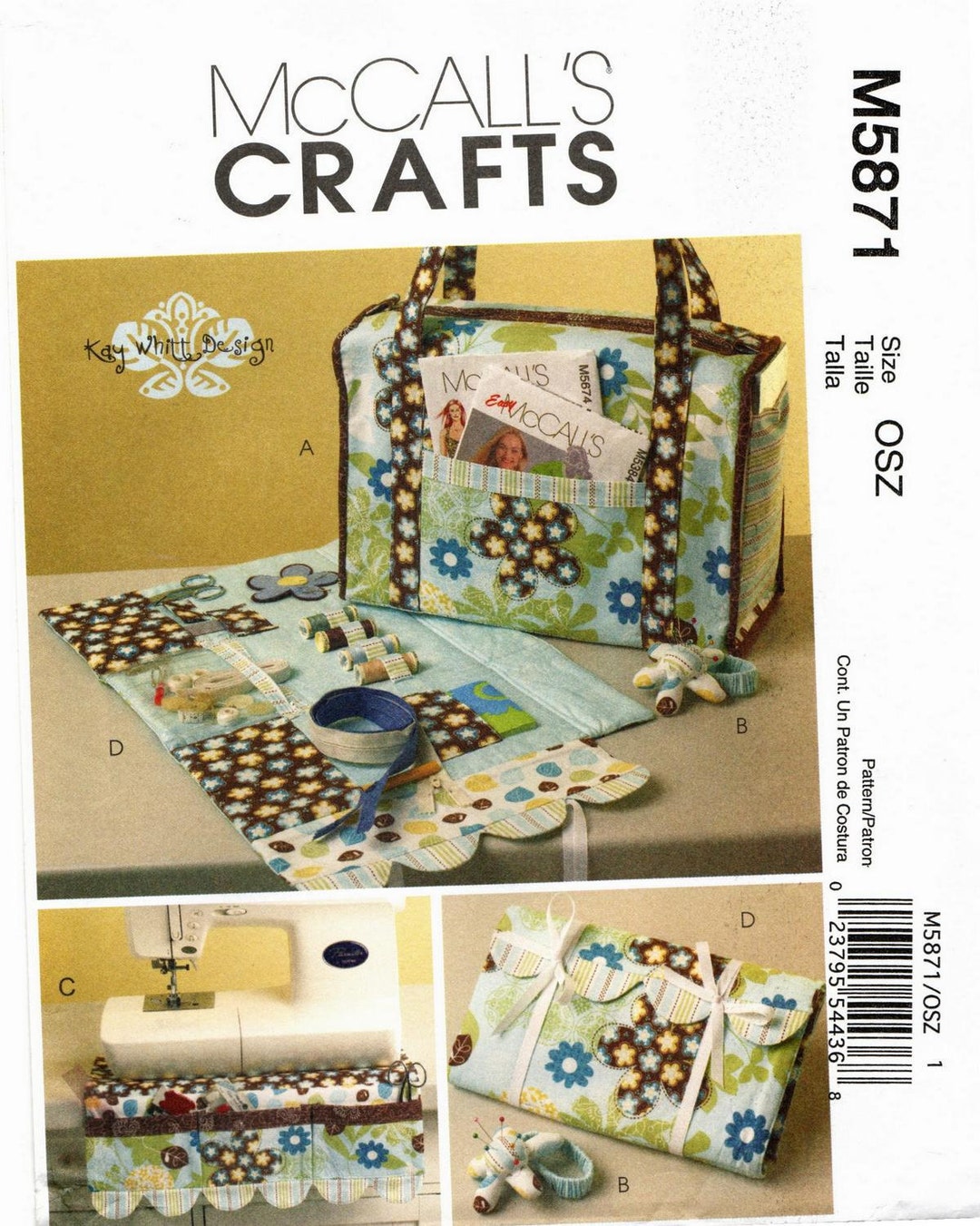 Mccall's Crafts Pattern M5871 - Kay Whitt Design - Satchel,circular ...