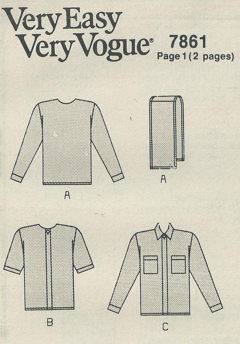 Sz 12 Thru 16 - Vogue Sewing Pattern 7861 - Misses' Very Easy Career ...