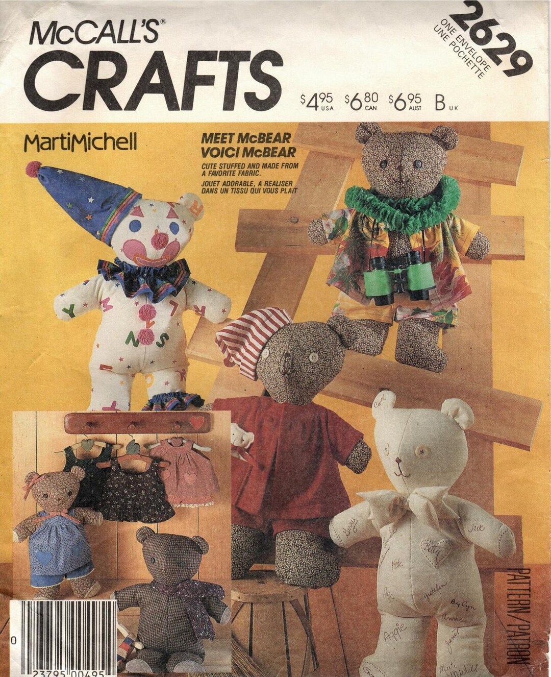 Mccall's Crafts Pattern 2629 meet Mcbear Mcbear Package and Clothes ...