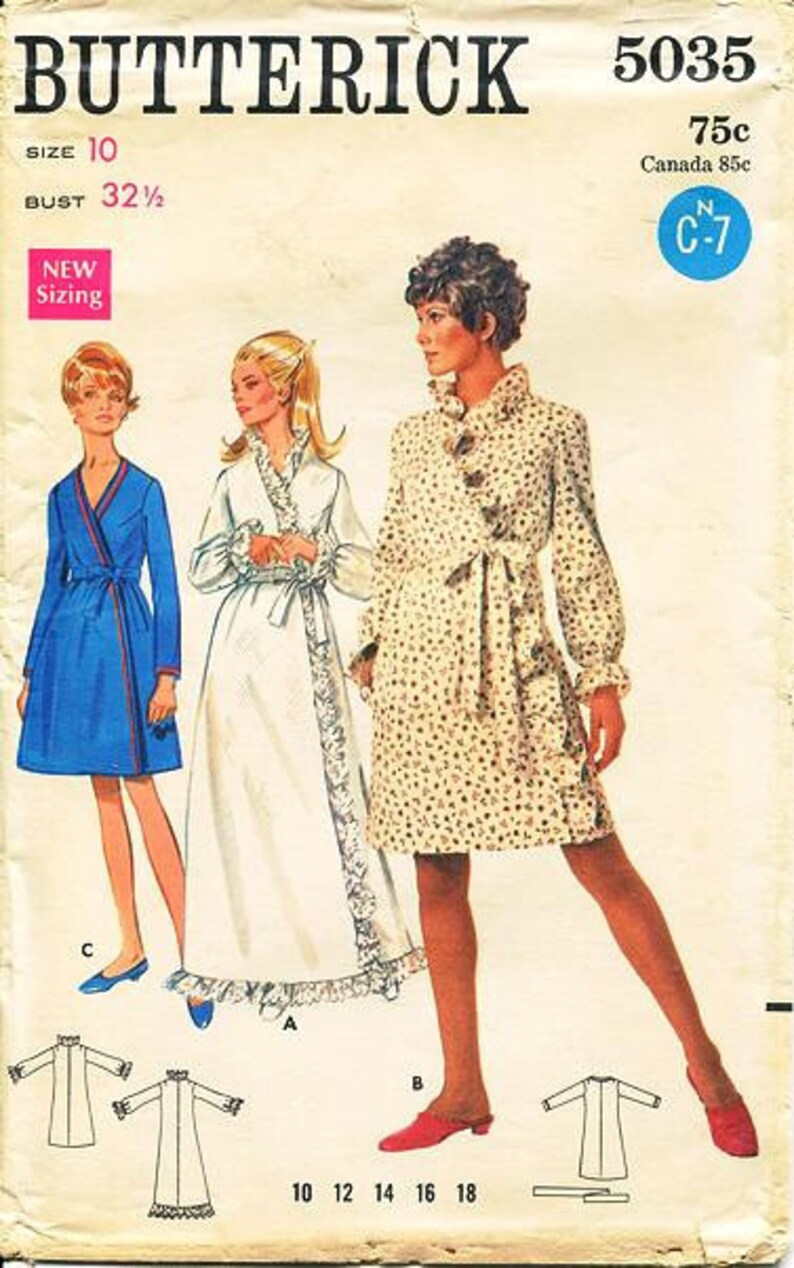 Sz 10 Vintage Butterick Pattern 5035 Misses' Ruffle - Etsy