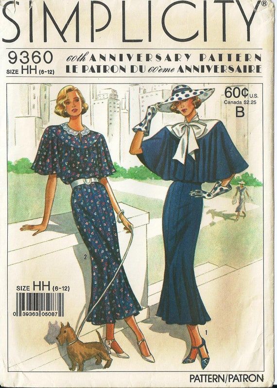 Sz 6 Thru 12 VTG Simplicity 60th Anniversary Pattern 9360 | Etsy