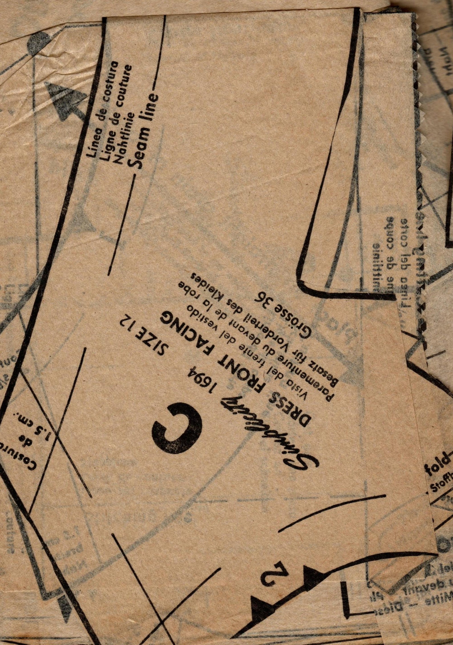 Sz 12 Vintage Simplicity Sewing Pattern 1694 Junior Misses' and Misses ...