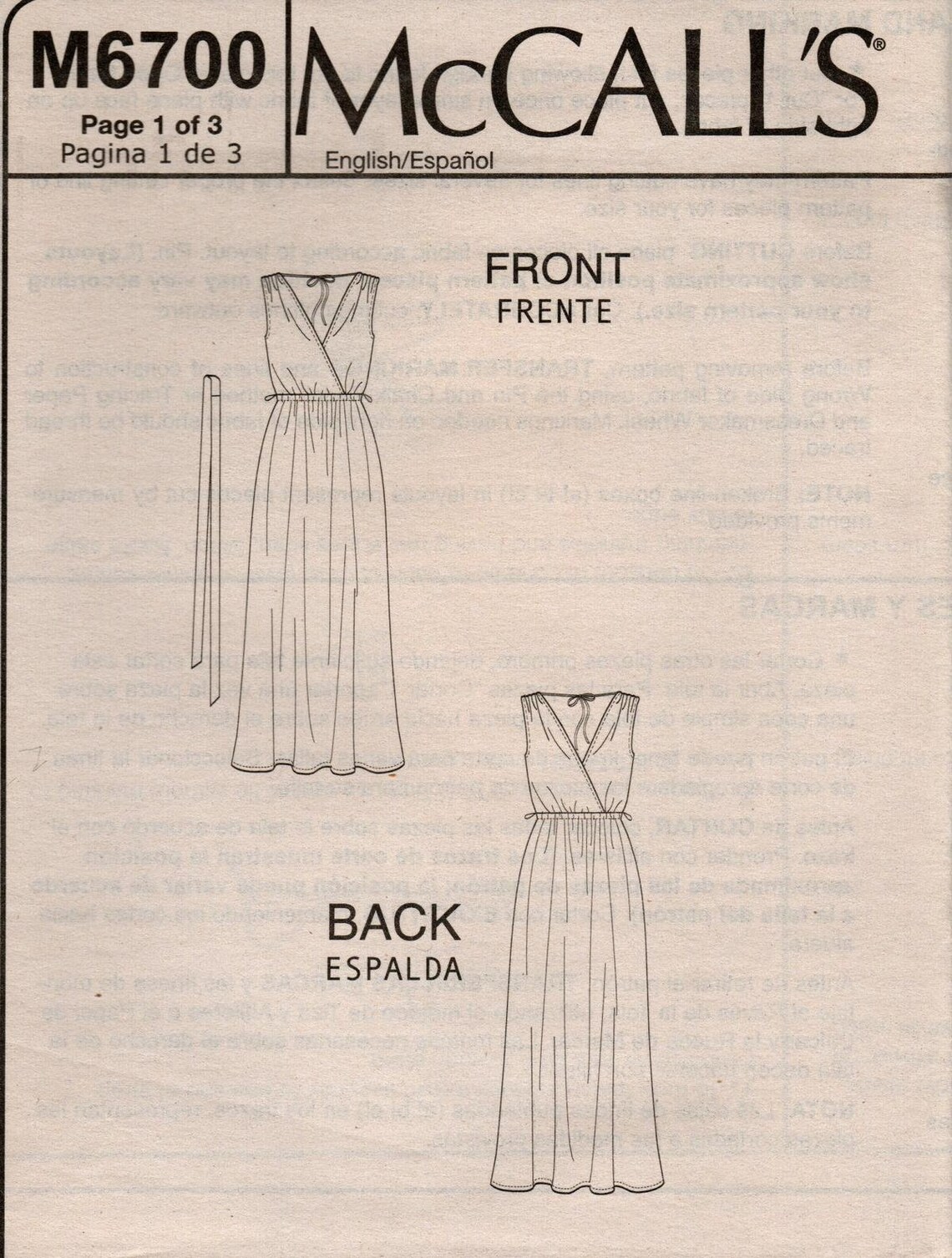 Sz 8 Thru 16 Mccall's M6700 Misses' - Etsy