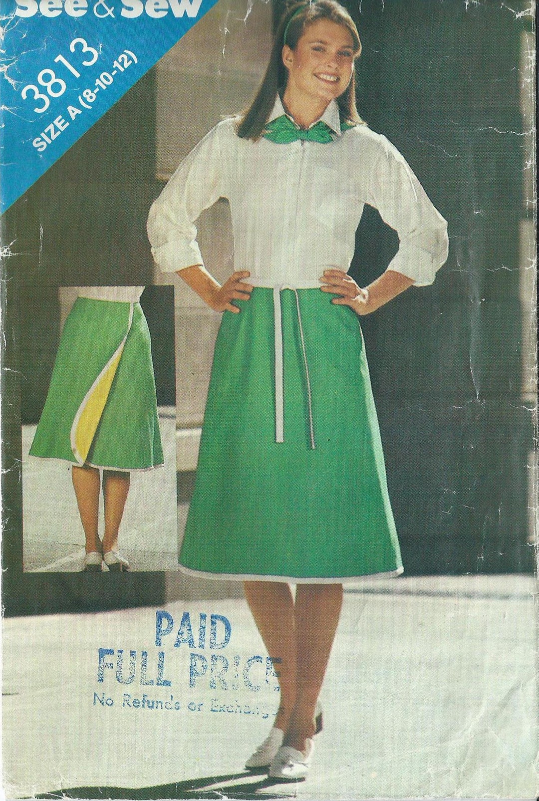 Sz 8 Thru 12 - VTG See & Sew 3813 Pattern - Misses' Reversible Wrap ...