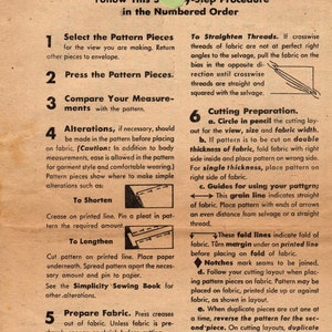 Sz 12 Vintage Simplicity Sewing Pattern 1694 Junior Misses' and Misses ...