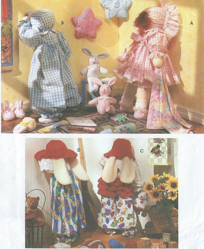 VTG Simplicity Craft Sewing Pattern 8387 Stuffed Dolls and - Etsy