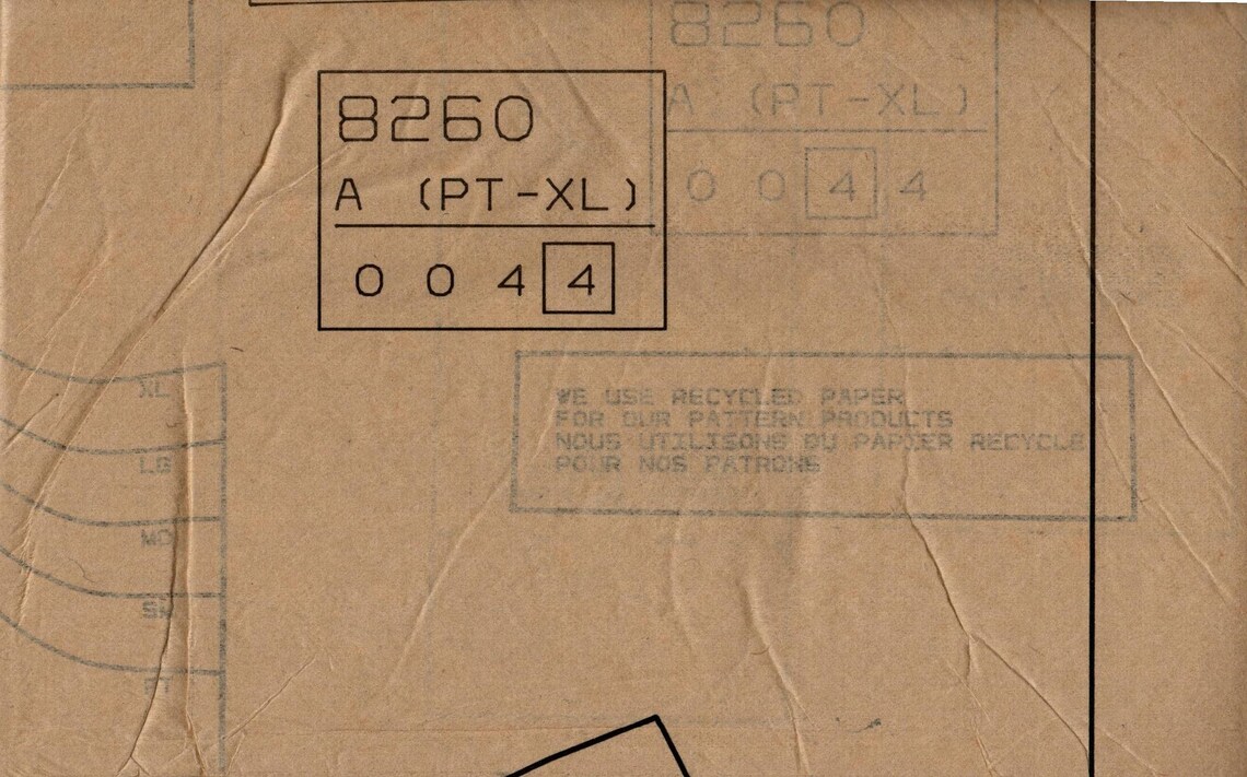 Sz A PT-XL Vtg Simplicity 8260 Crafts Pattern Esmoquin - Etsy España