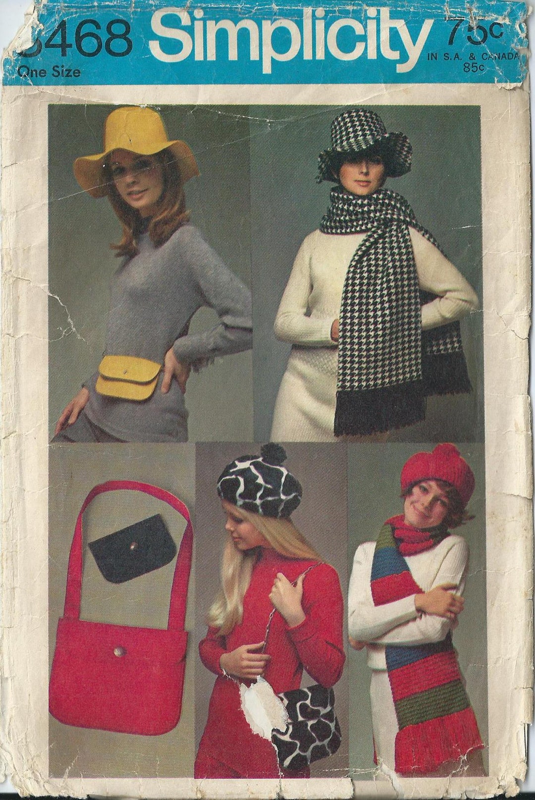 Simplicity 8468 One Size Sewing Pattern Hat, Mini-bag, Shoulder Bag ...