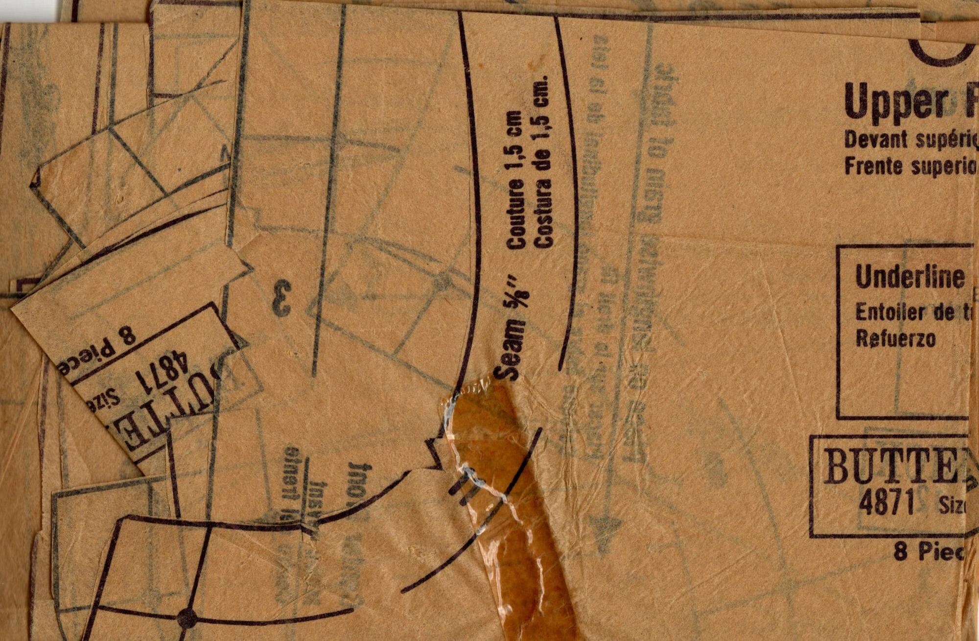 Sz 12 Bust 34 Butterick Sewing Pattern 4871 Misses' Butterick Boutique ...