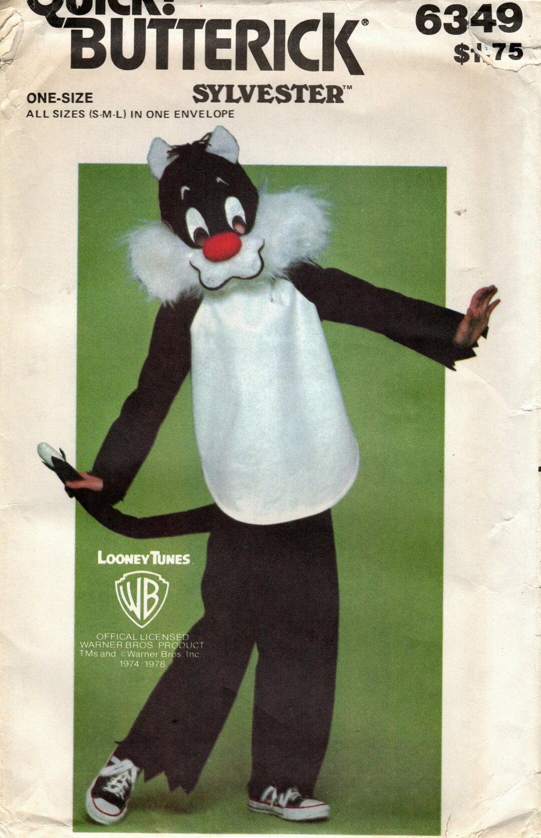 Butterick 6349 Sewing Pattern Size Small Thru Lg Vintage Looney Tunes ...