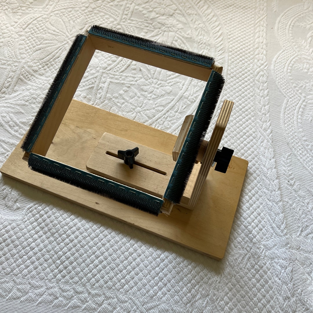 Punch Needle Gripper Frame Lap Stand 8 Inches Adjustable Wood Table Top ...