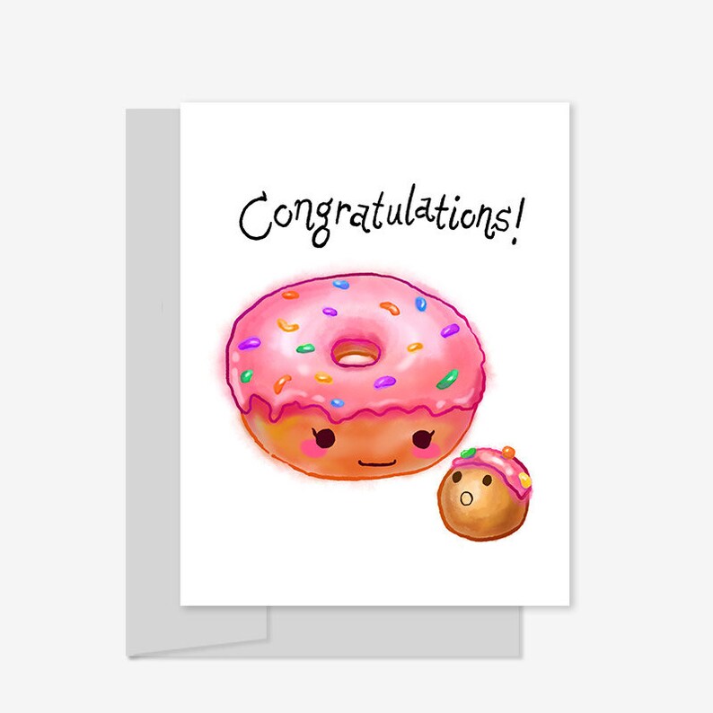 Congratulations Donut Baby Card, Welcome New-born - Etsy