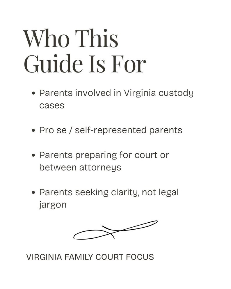 Custody Court Checklist Virginia – What to Prepare Before Your Hearing ...