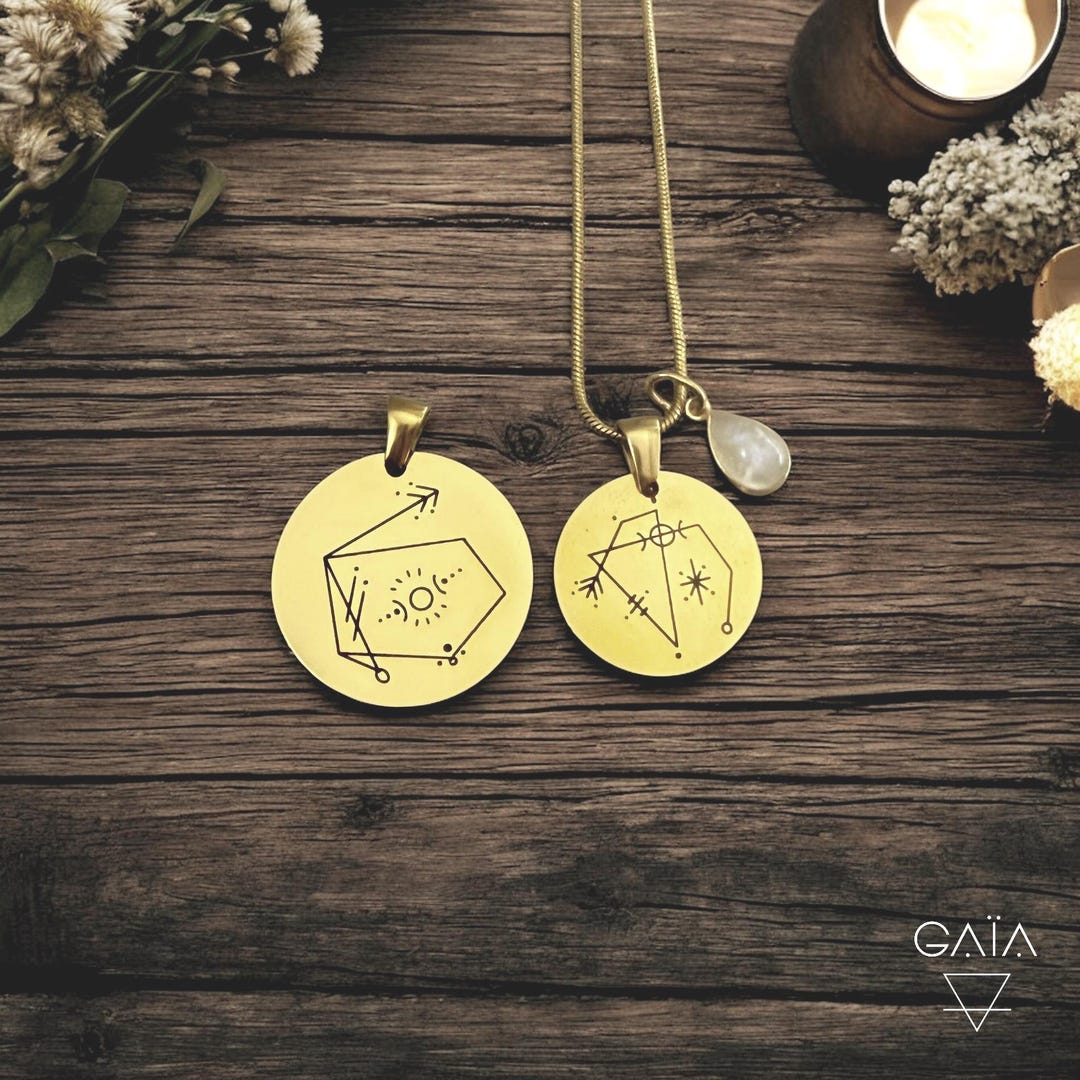 Custom Sigil Necklace -magical Intent Jewelry-personalized Back - Etsy