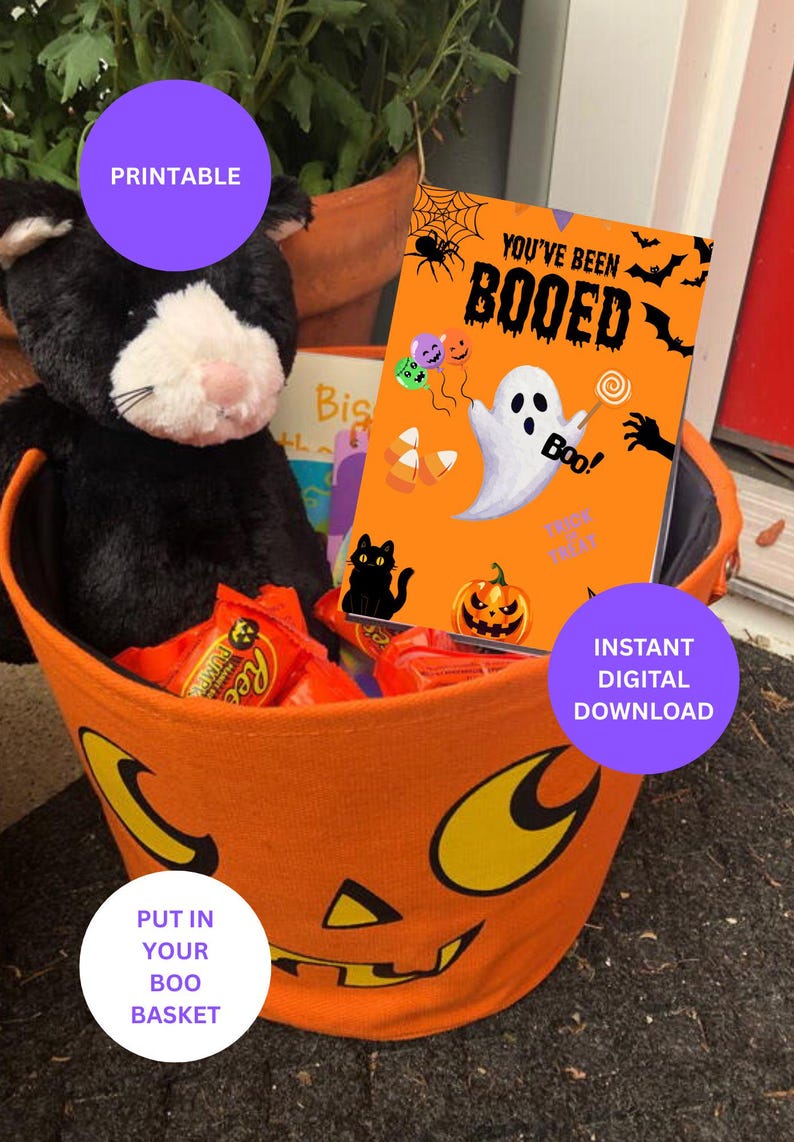 Youve Been BOOED Printable Set | Halloween Boo Basket Signs | Instant ...