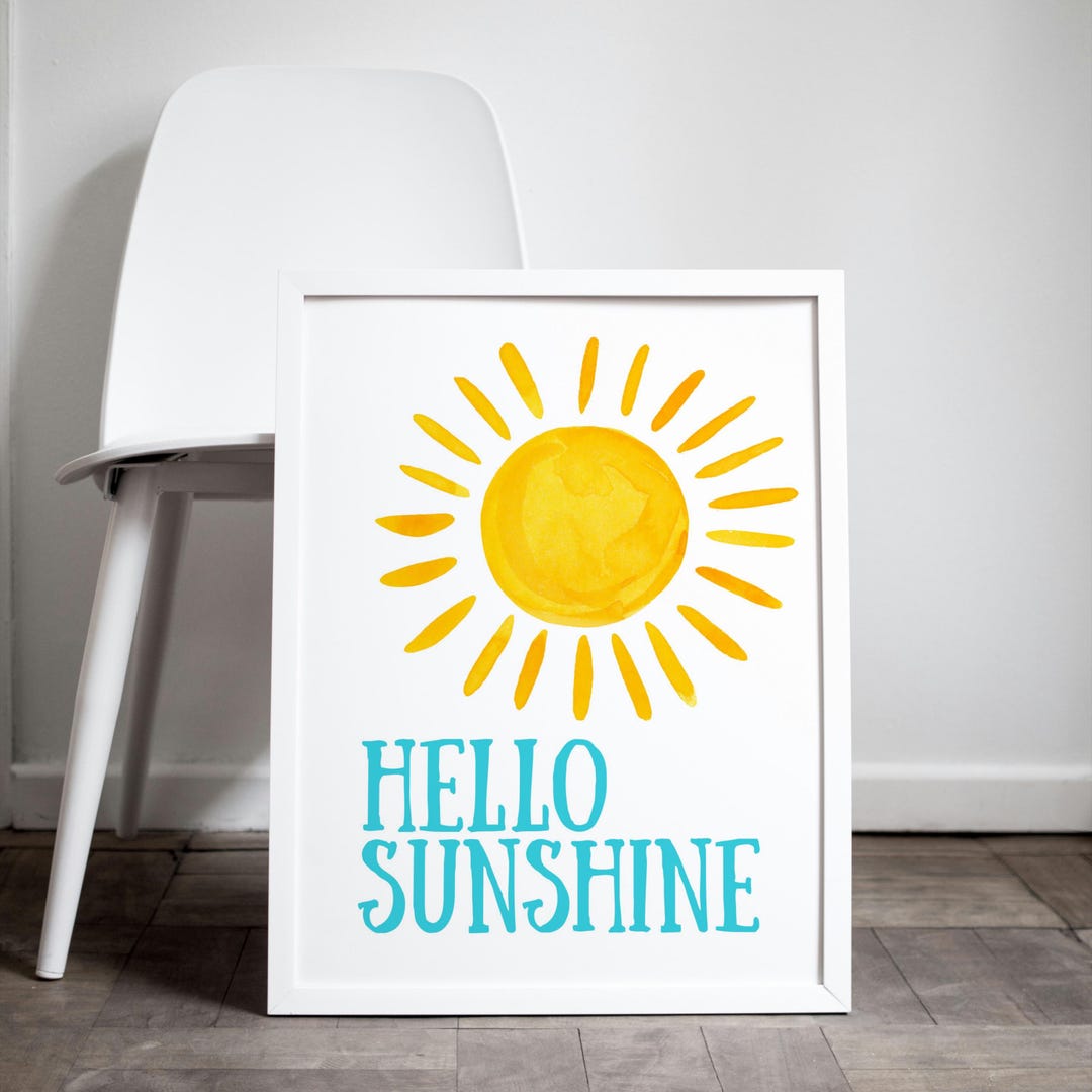 Hello Sunshine Poster, Kids Classroom Wall Art (digital Download) - Etsy