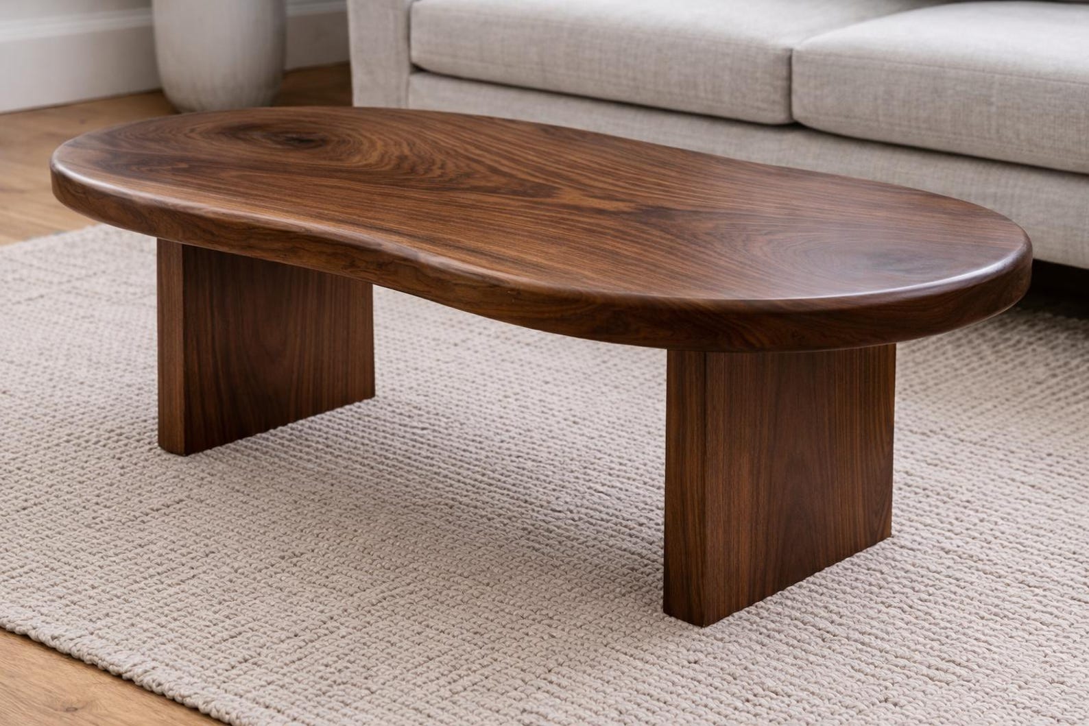 Asymmetrical Live Edge Coffee Table, Reclaimed Wood End Table ...