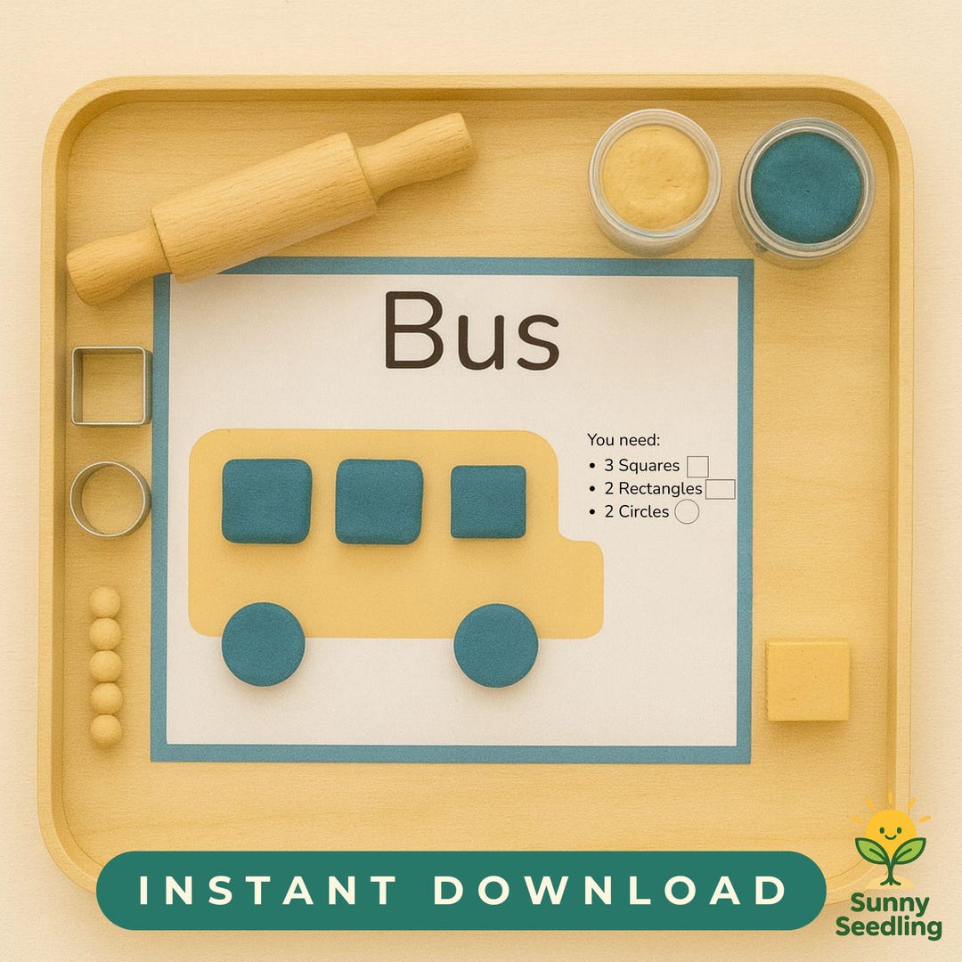 Play Dough Mats Bundle: Montessori Fine Motor Skills PDF Download - Etsy