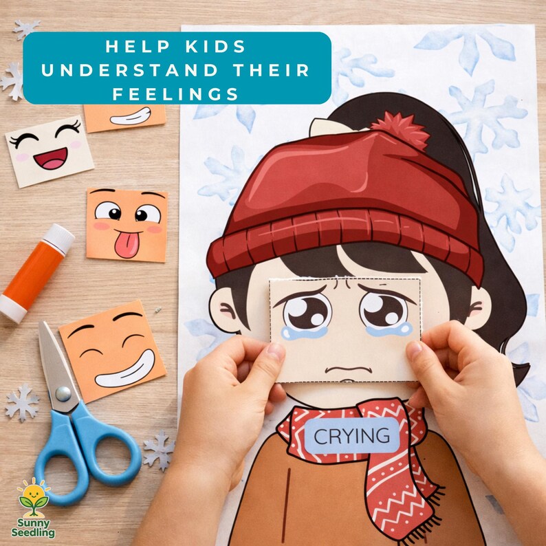 Winter Emotions Activity, Preschool Printable Feelings Game, Toddler ...