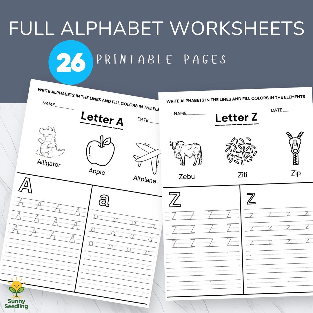 Tracing Worksheets for Kids, Alphabet Practice, Handwriting Skills PDF ...