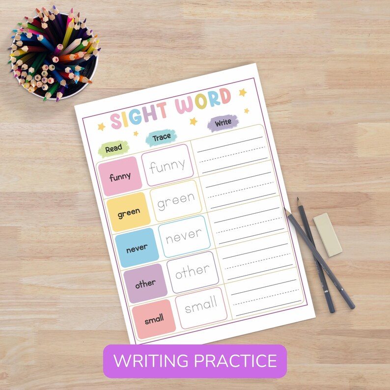 Sight Words Worksheets for Kids | Printable Kindergarten Learning ...