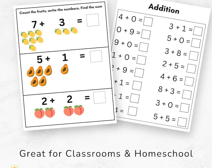 20 Printable Domino Addition Worksheets | 1st Grade & Kindergarten Math ...