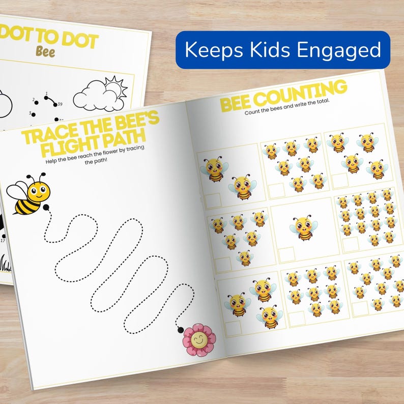 Bee Activity Pack 20 Pages | Printable Worksheets for Preschool ...