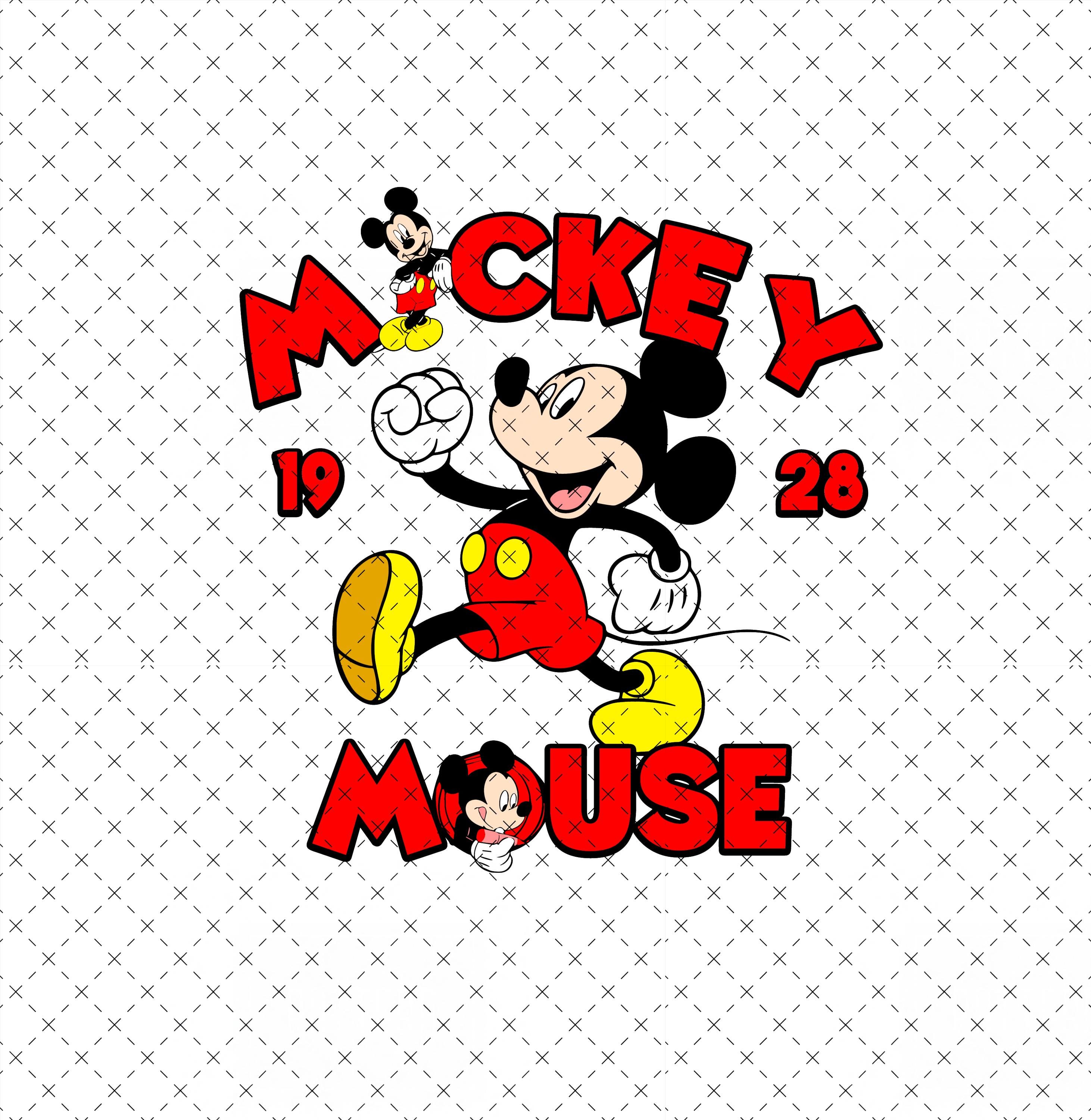 Retro Mickey Mouse Clipart Digital File, PNG SVG - Etsy