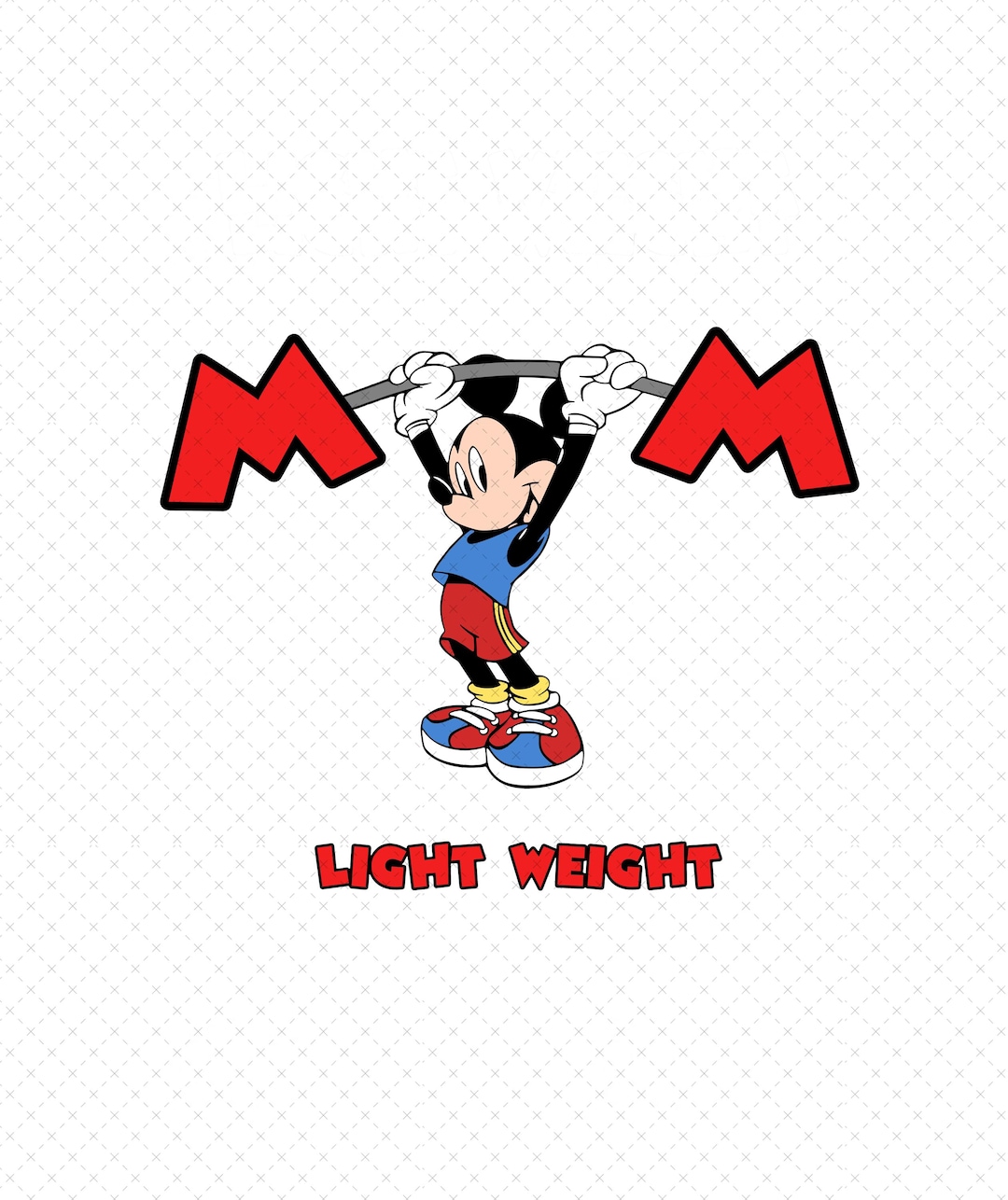 Mickey Mouse Gym Workout Clipart: Lifting Weights PNG SVG - Etsy UK