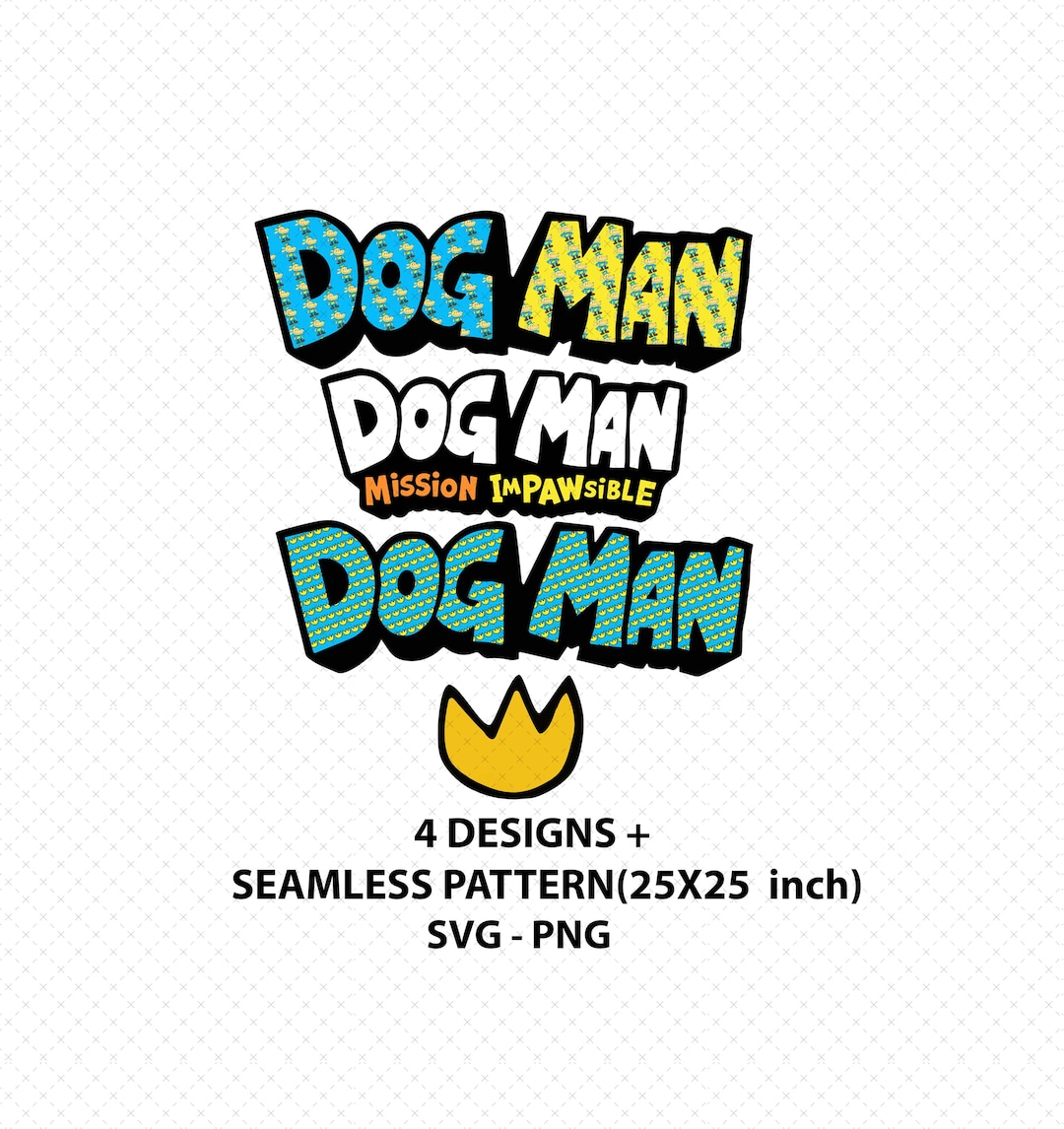 Dog Man Clipart Bundle & Seamless Pattern SVG PNG - Etsy Canada