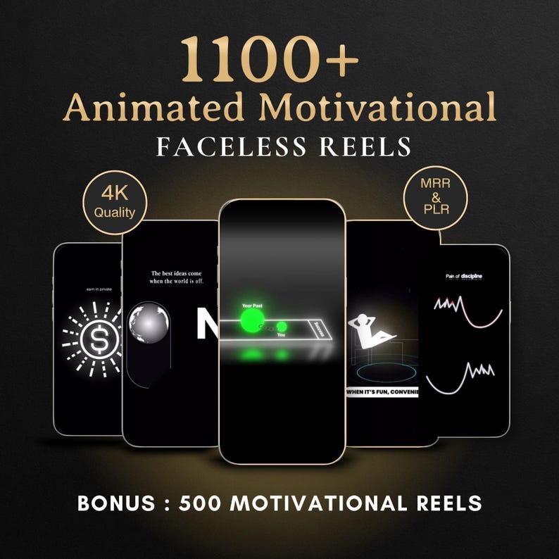 1100+ Animated Motivational Faceless Reels, Animation Video Content ...