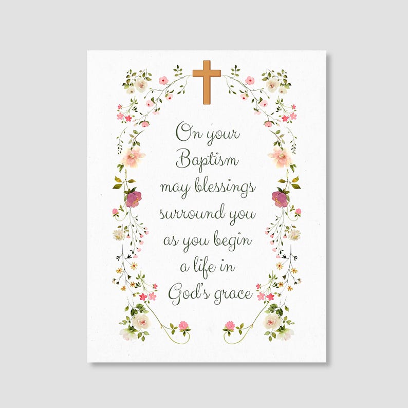Baptism Congratulations Greeting Card / White Envelope Included - Etsy