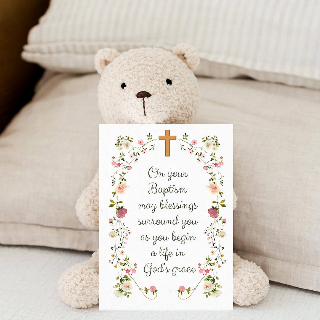 Baptism Congratulations Greeting Card / White Envelope Included - Etsy