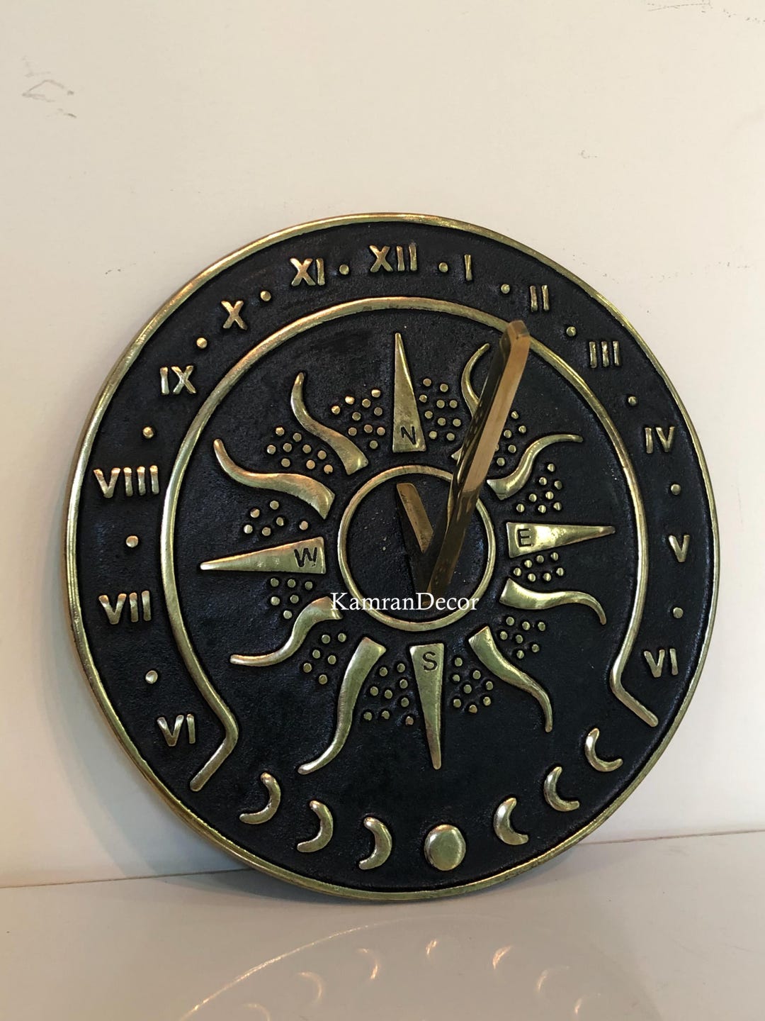 Brass Garden Sundial 8” Inches Decorative Sundial Gift for Indoor ...