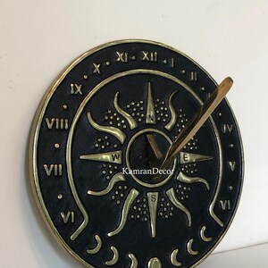 Brass Garden Sundial 8” Inches Decorative Sundial Gift for Indoor ...