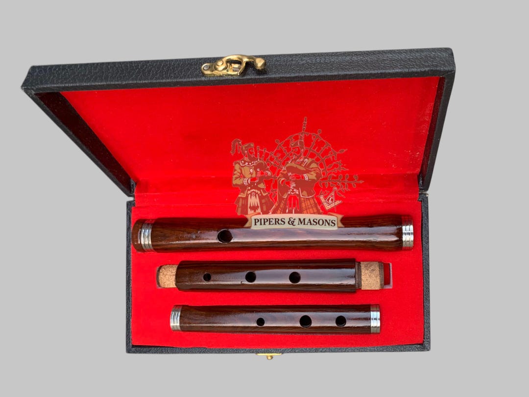 Handmade Irish D Flute - Natural Finishing Rosewood Flute - 3 Parts ...
