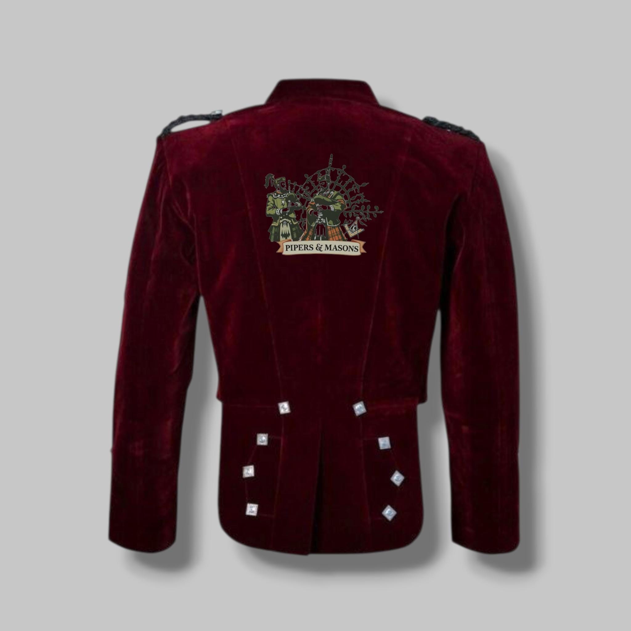 Scottish Men's Maroon Velvet Prince Charlie Kilt Jacket Wedding Formal ...