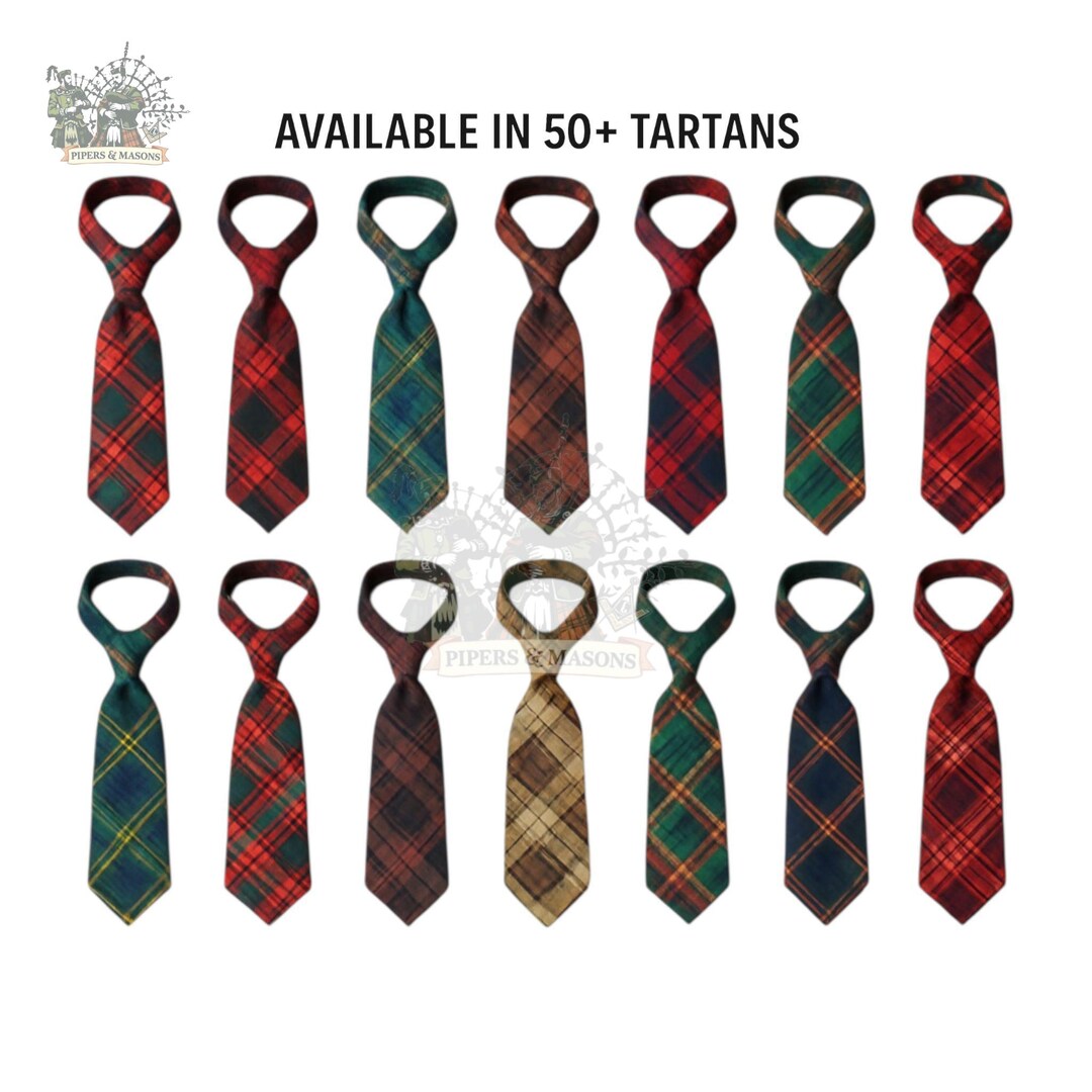 Scottish Highland Plaid Tartan Necktie for Men Formal Wedding Suit Wool ...
