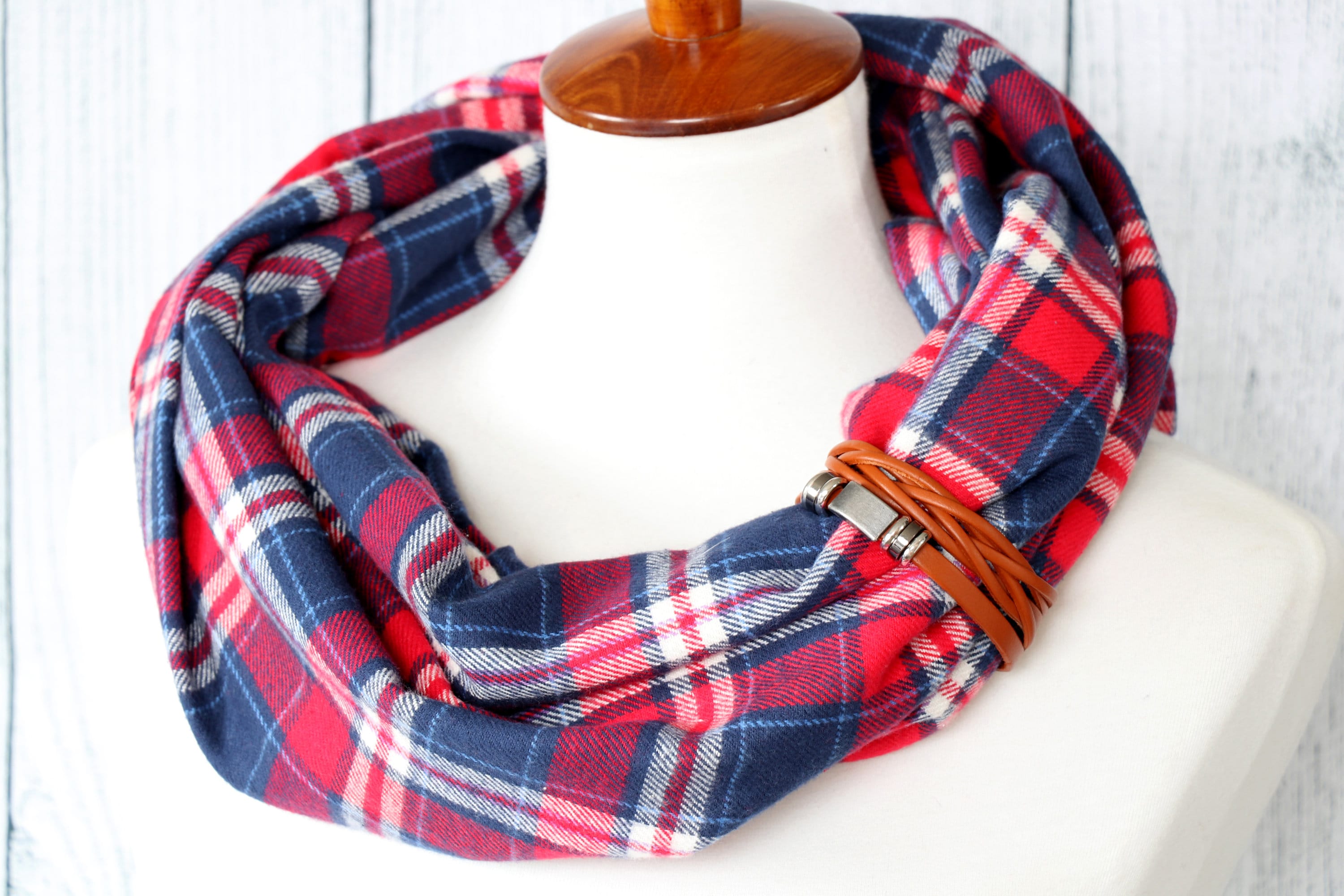 Flannel Infinity Scarf for Women Fall Scarf Womens Scarves - Etsy