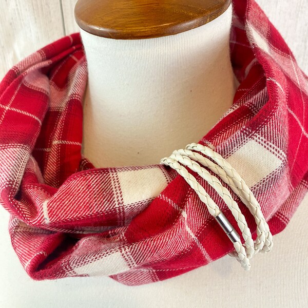 Red Infinity Scarf - Etsy