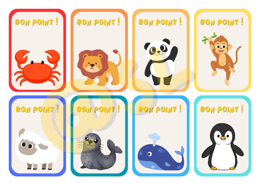 Good Points to Print – Cute Animals Theme - Etsy