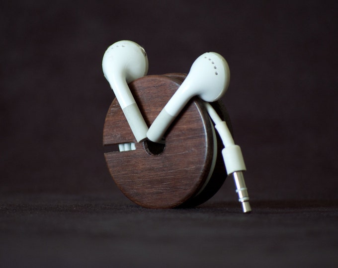 Wood Earbud Holder / Earphone Organizer - East Indian Rosewood - Etsy