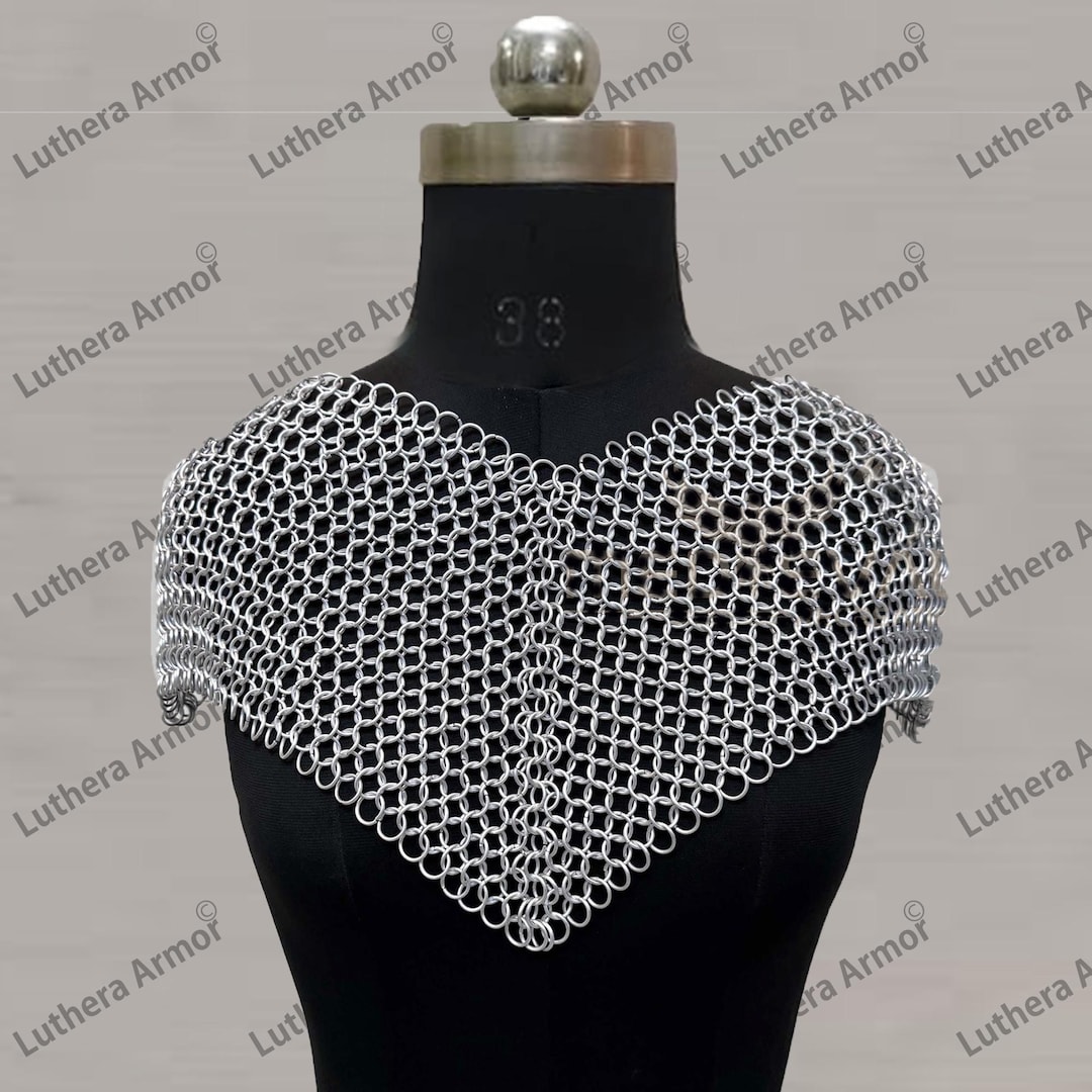 Aluminum Chainmail Collar, 10mm 16gauge Butted Ring Cosplay Women ...