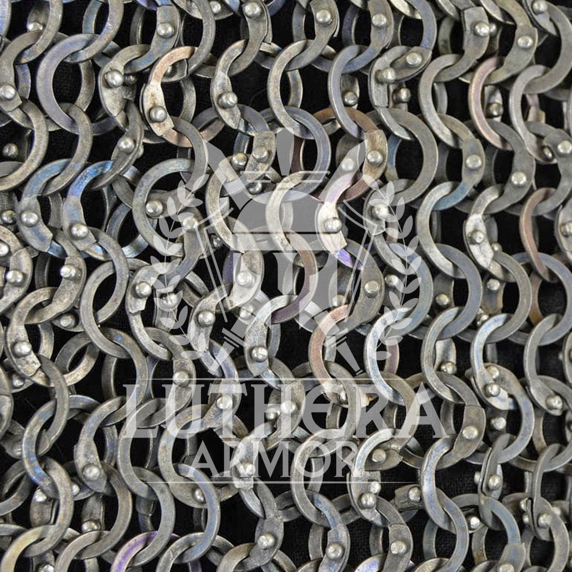 Titanium Chainmail Haubergeon: 9mm Flat Ring Riveted Rust Free Light ...