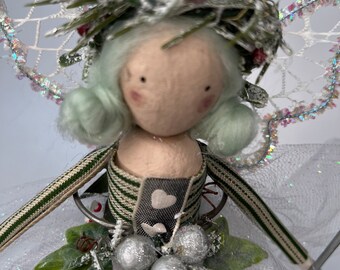 Christmas Tree Topper Woodland Fairy, Handcrafted Nature Inspired ...