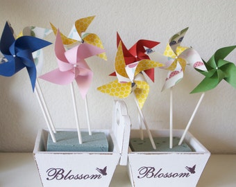 Favors 12 Mini Pinwheels custom Orders Welcomed | Etsy