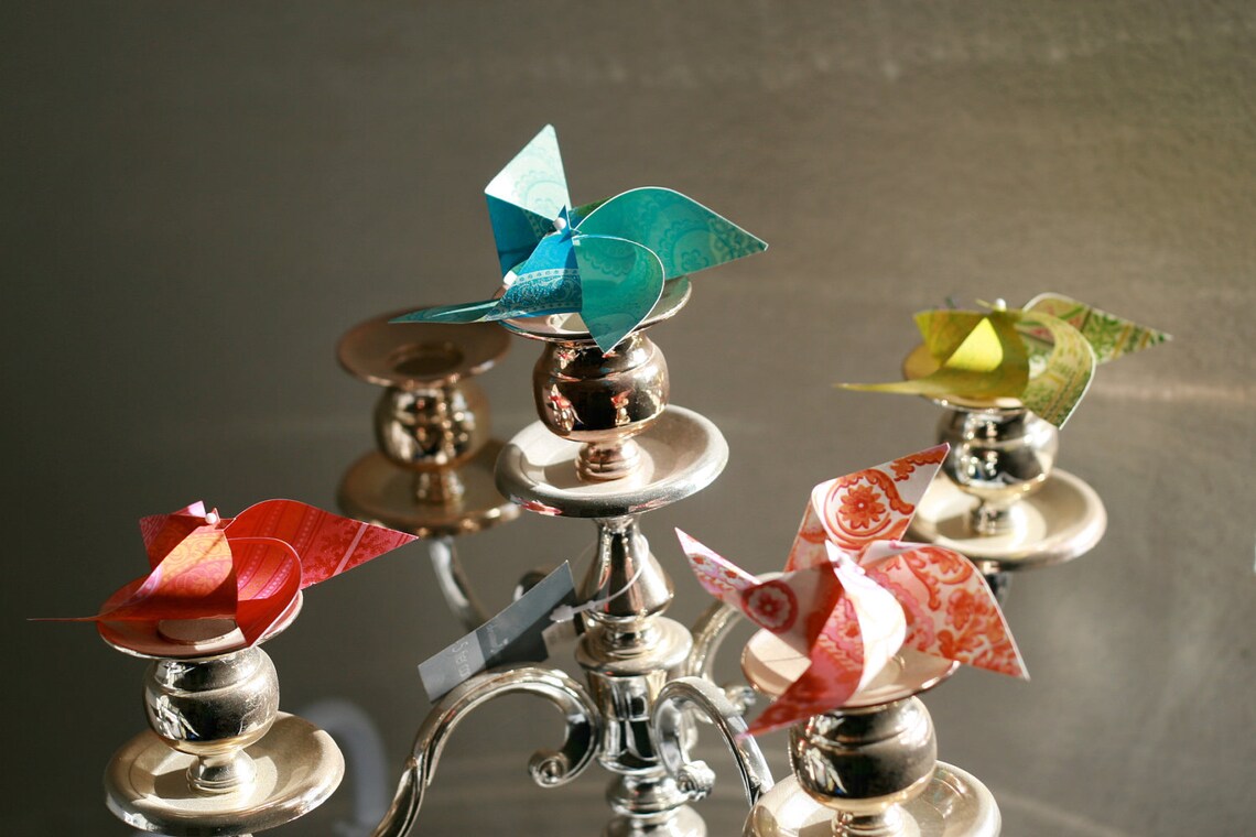 Paper Pinwheels 12 Mini Spinnable Pinwheels custom Orders - Etsy