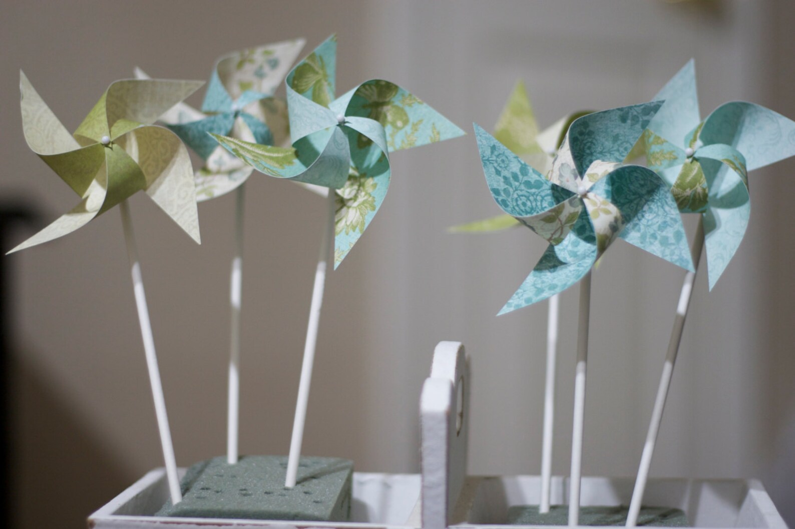 Shabby Chic Favor Pinwheels 12 Mini Spinnable Pinwheels - Etsy