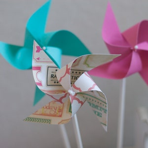 Carnival Circus Decor Vintage/retro First Birthday 12 Mini Pinwheels ...