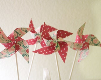 Favors 12 Mini Pinwheels custom Orders Welcomed | Etsy